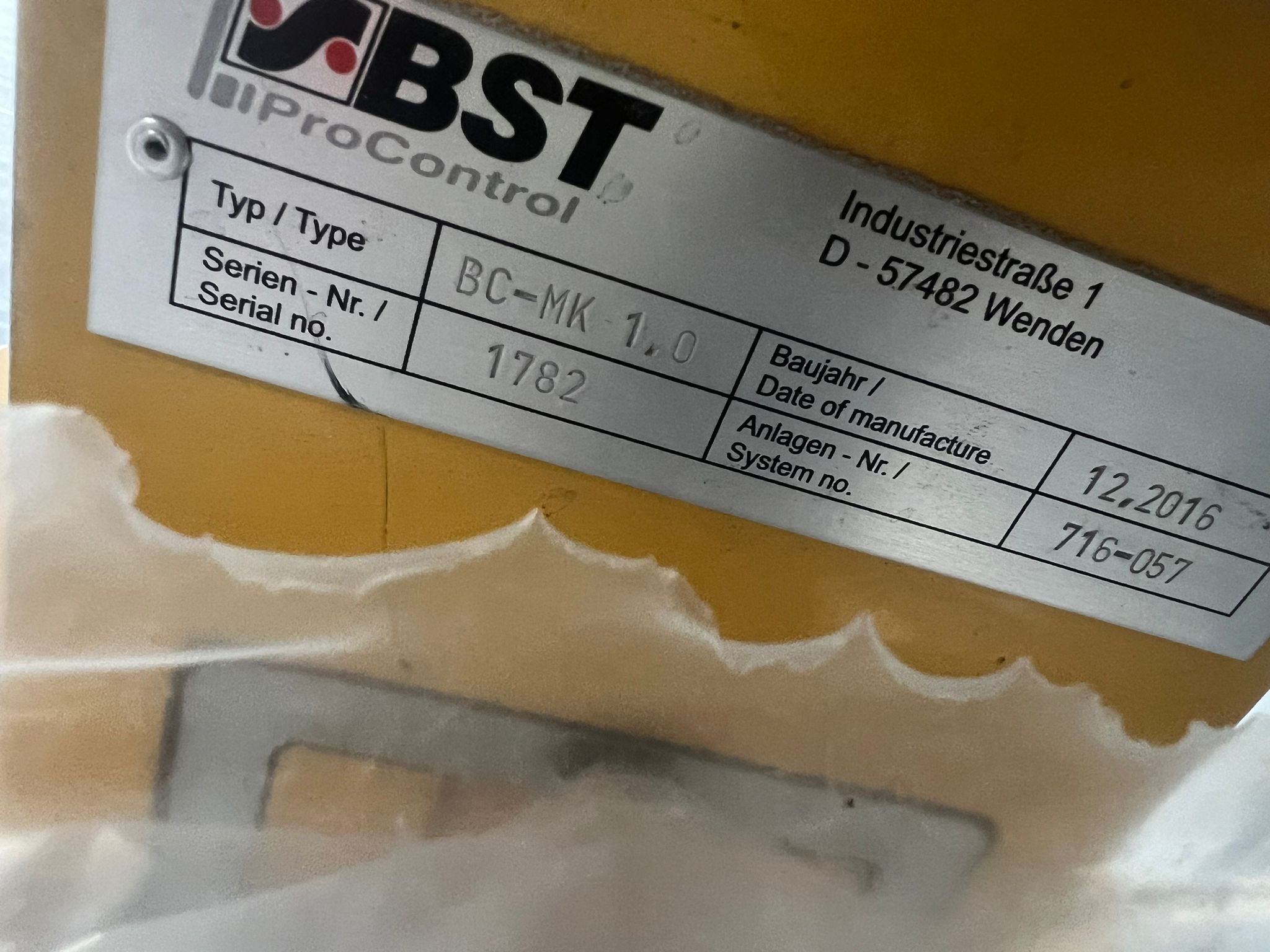 BST Pro Control BC-MK 1.0 | AGM Anwar Graphische Maschinen GmbH