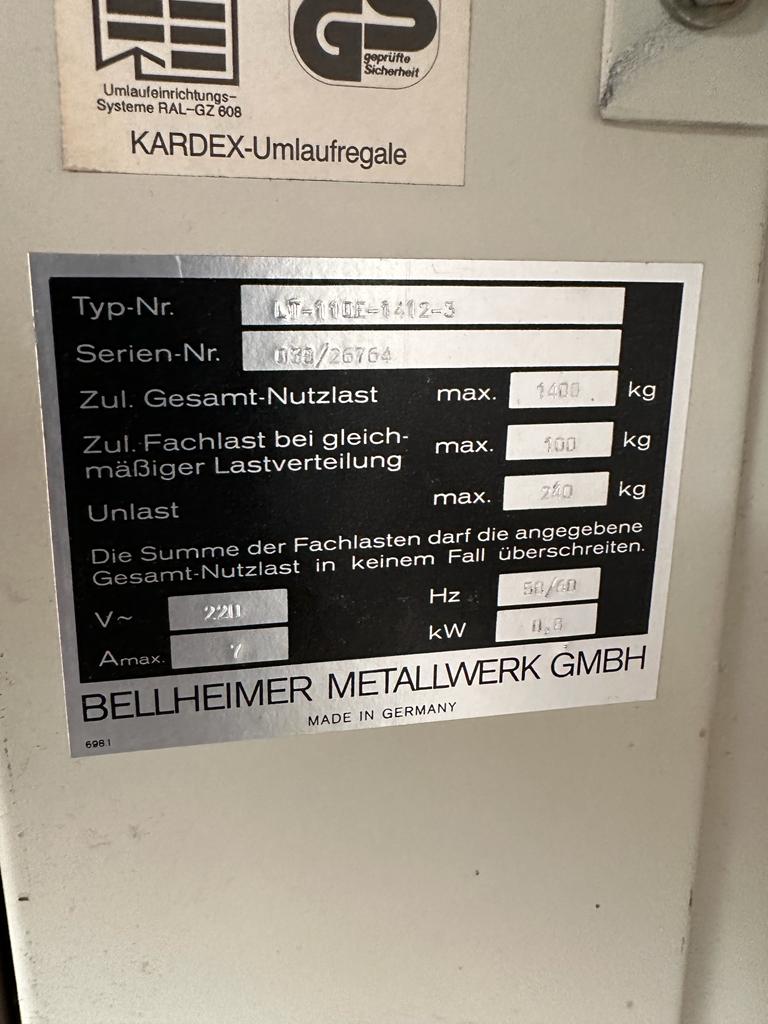 Bellheimer Kardex Industriever LT-110E-1412-3 | AGM Anwar Graphische ...
